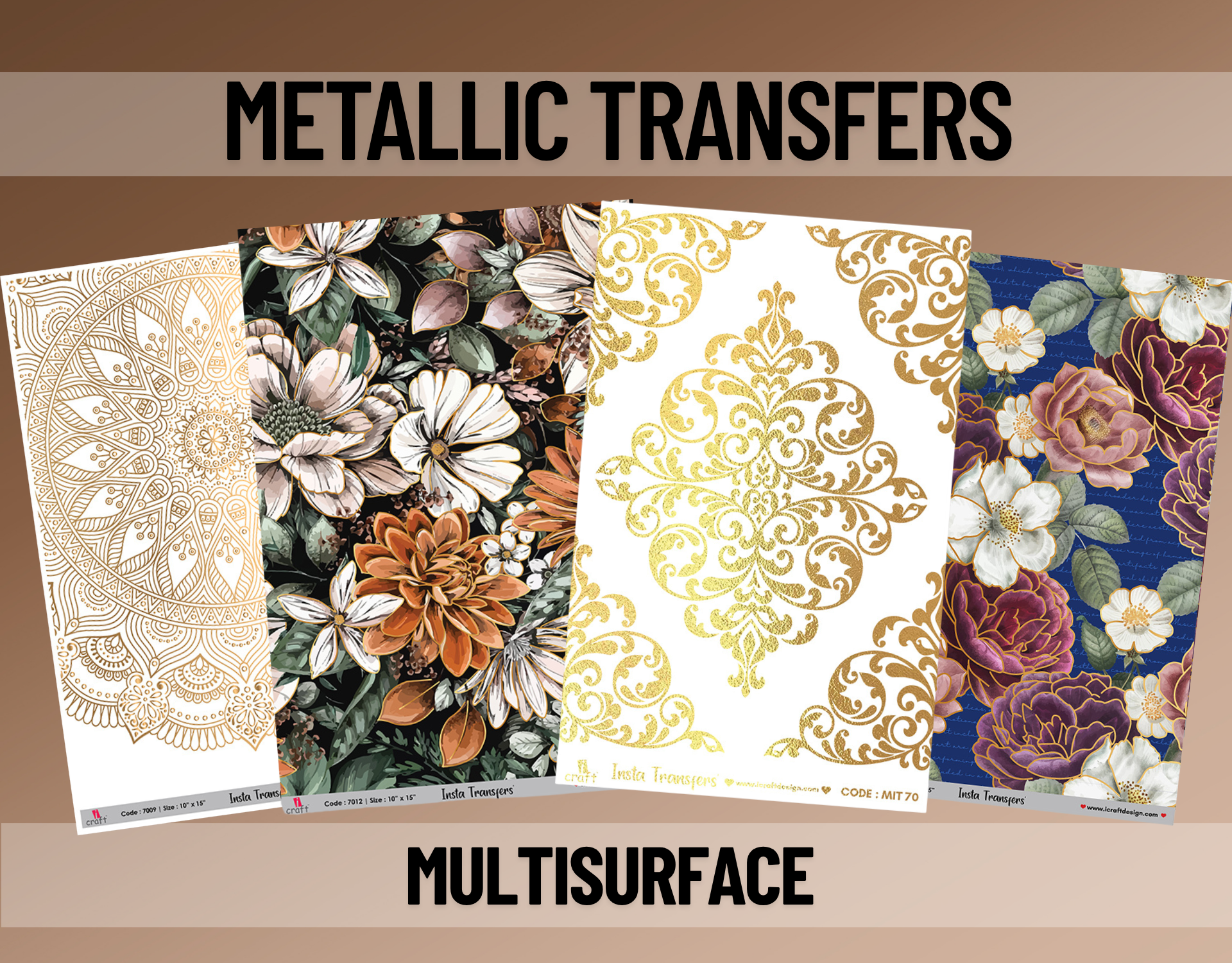 Metallic Transfers – Anu art and craft supplies