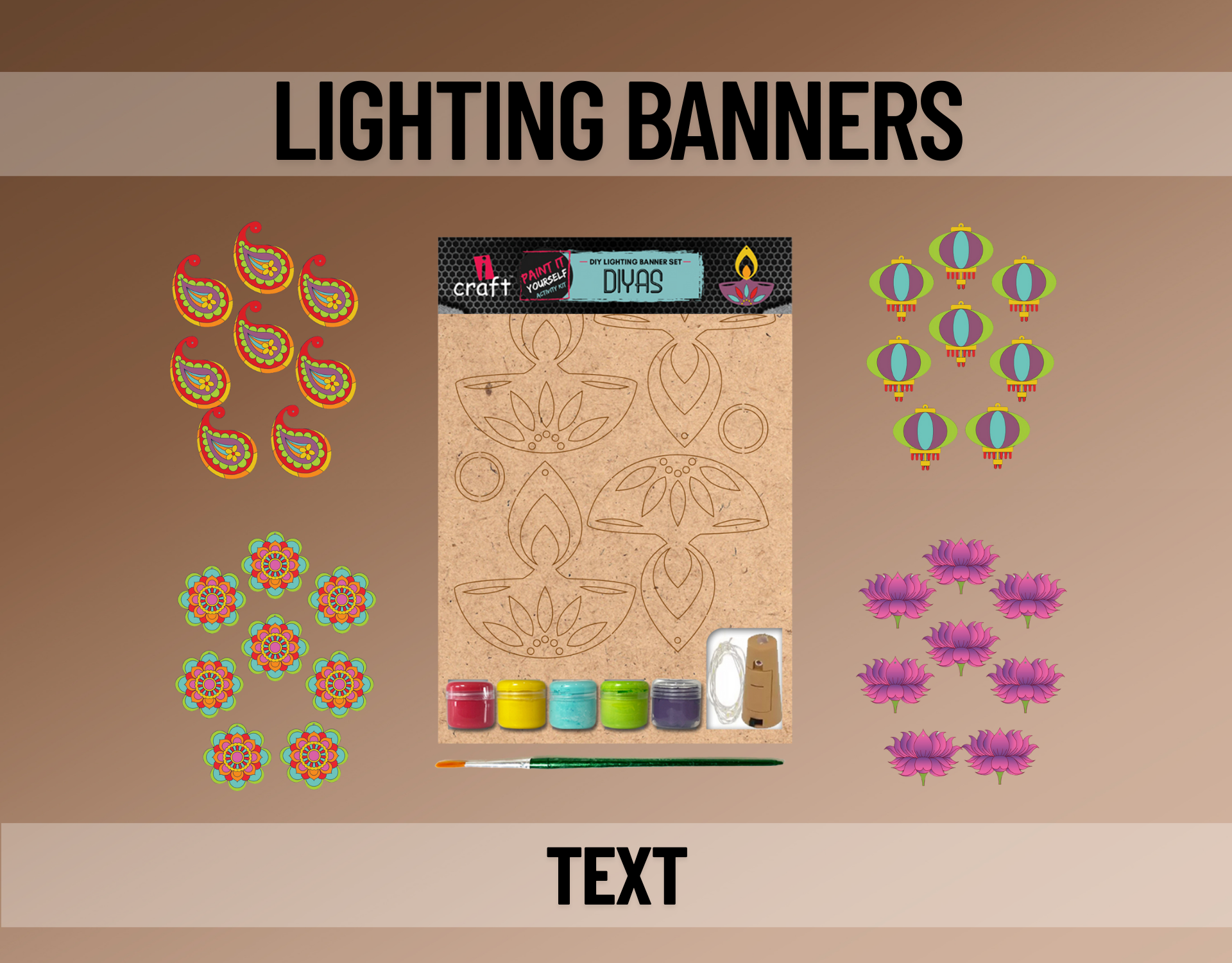 Lighting banners – Anu art and craft supplies