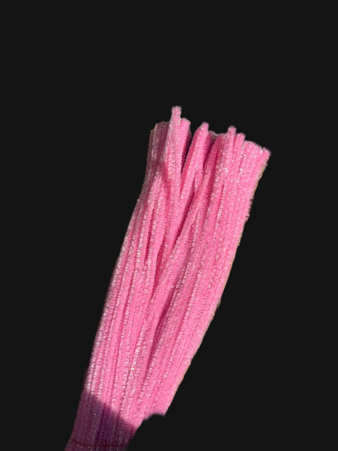 PINK GLITTER PIPE CLEANER – Anu art and craft supplies